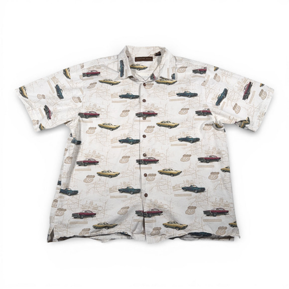 Vintage | Shirts | Vintage Classic Cars Shirt Adult Large White Camp ...